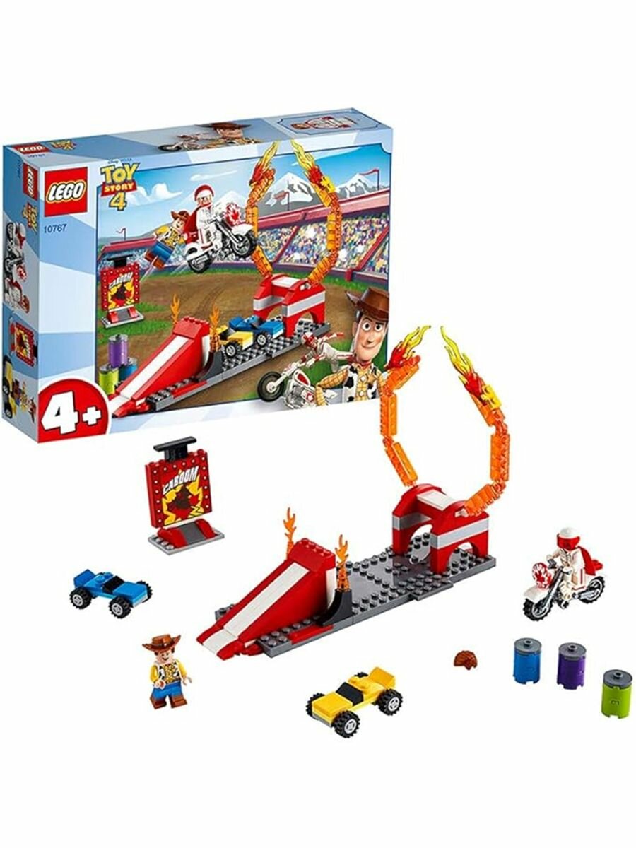 Лего LEGO 10767 Toy Story 4 Duke Caboom's Stunt Show / Набор Развивающих Строительных Блоков Диснеевская История Игрушек Для Детей От 4 Лет И Старше(120часть)