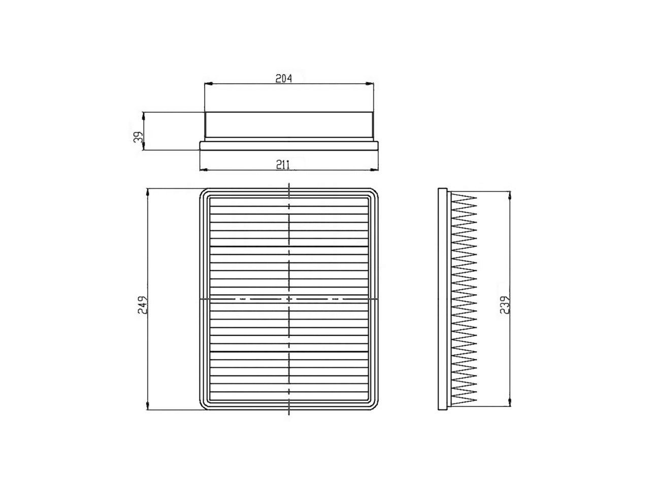 UNIO FLT-10049 (0834251 / 0834291 / 25062268) фильтр воздушный Daewoo (Дэу) Nexia (Нексия) (n100, n150) 94-, Espero (Эсперо)
