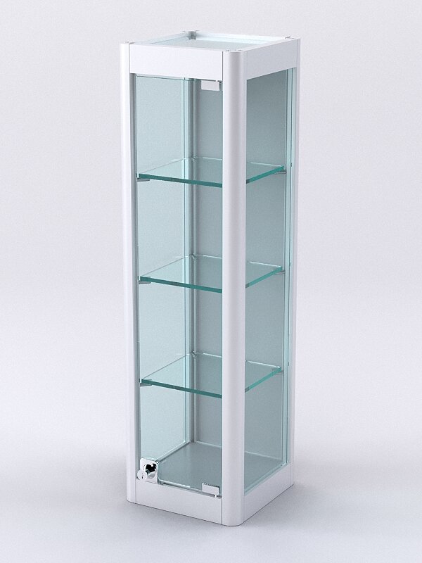 Витрина из профиля настольная "вайб" №5-3П-ДСП-200 (задняя стенка ДСП), Серый