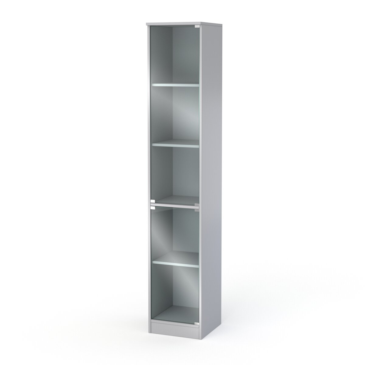 Шкаф-витрина офисная узкая ШВ-52, Серый. Производитель товара - компания Westcom.