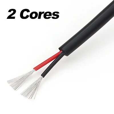 Провод UL2464 2-10 жил черный/белый 20AWG, Красный, 2 Cores, 1 meter