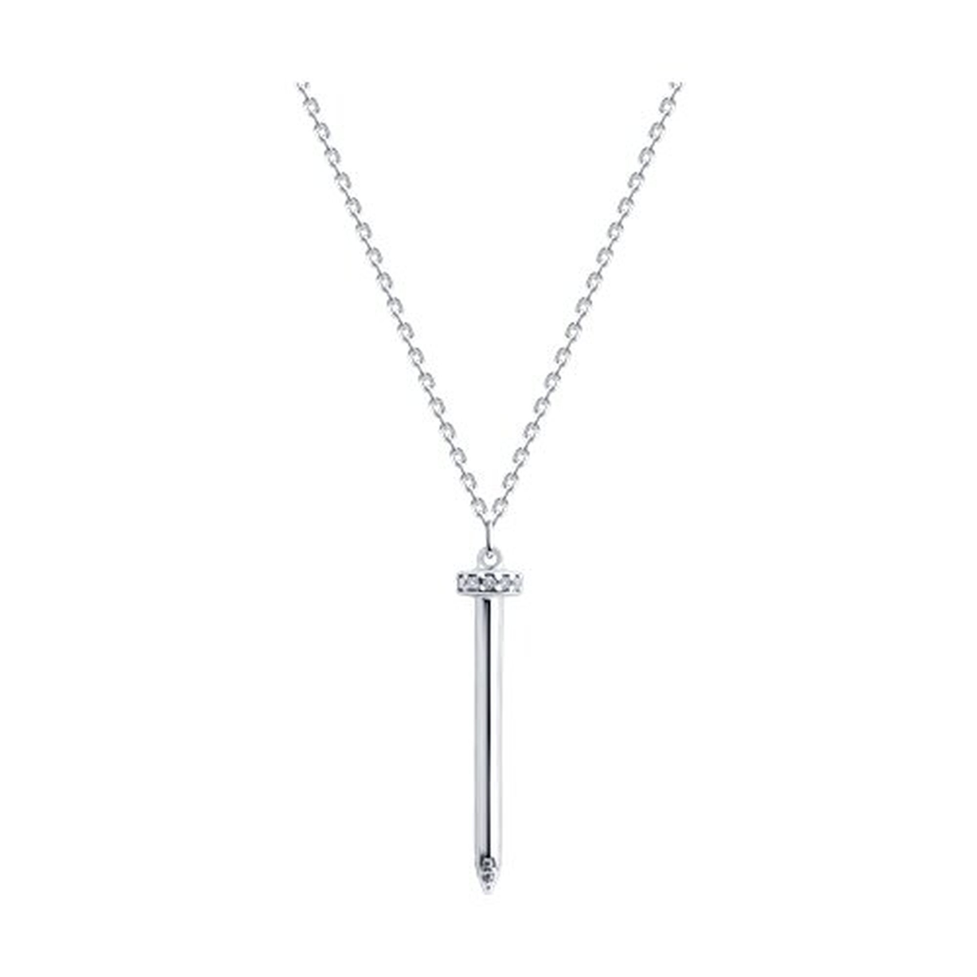 Колье Diamant online, серебро, 925 проба, родирование, фианит