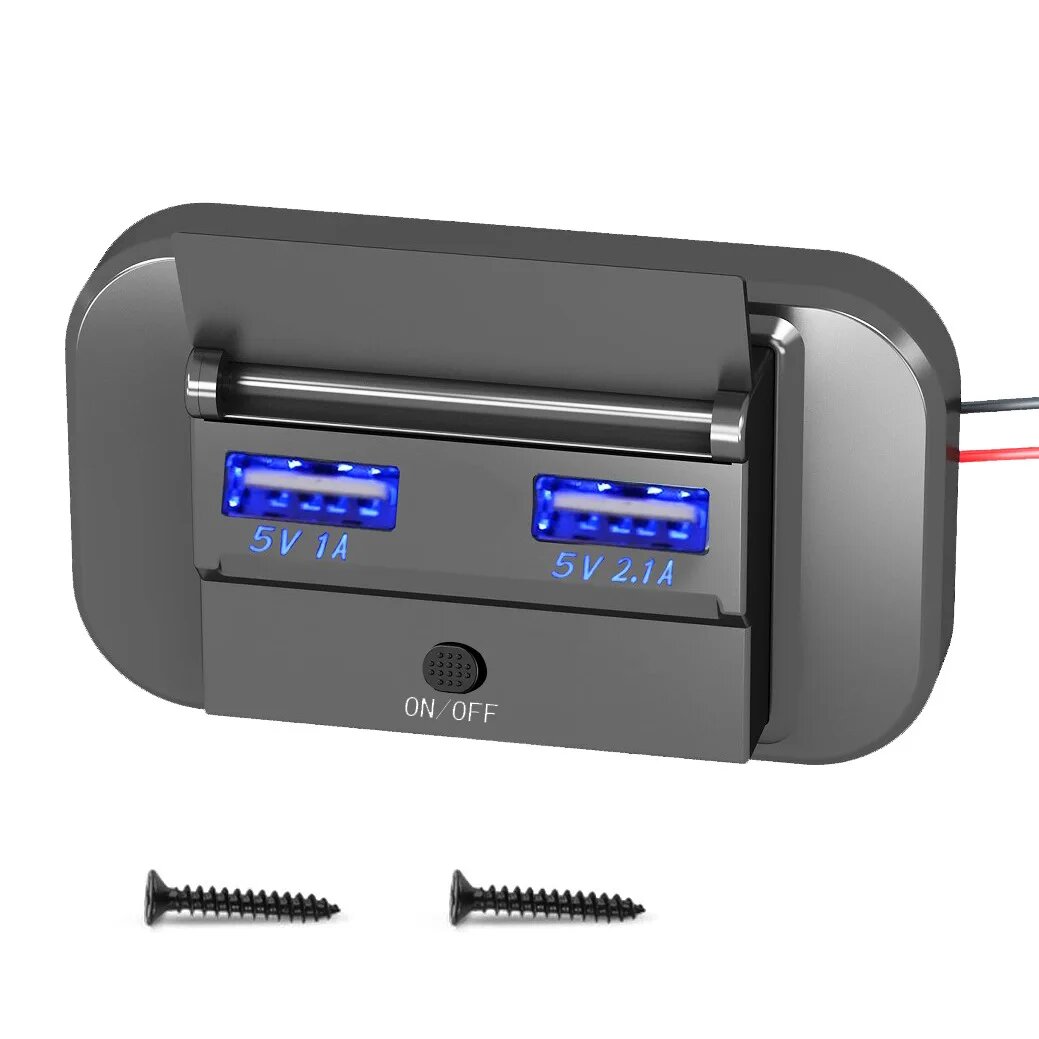 Автомобильное Зарядное Устройство С Двумя USB-портами 12В/3.1А Для Мобильных Телефонов, Переключаемое, Для Автомобилей
