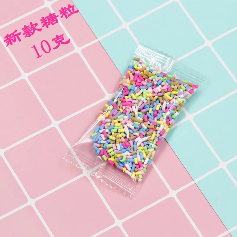 Поддельные посыпки для слайма huxiaomei 10г Розовый, 004