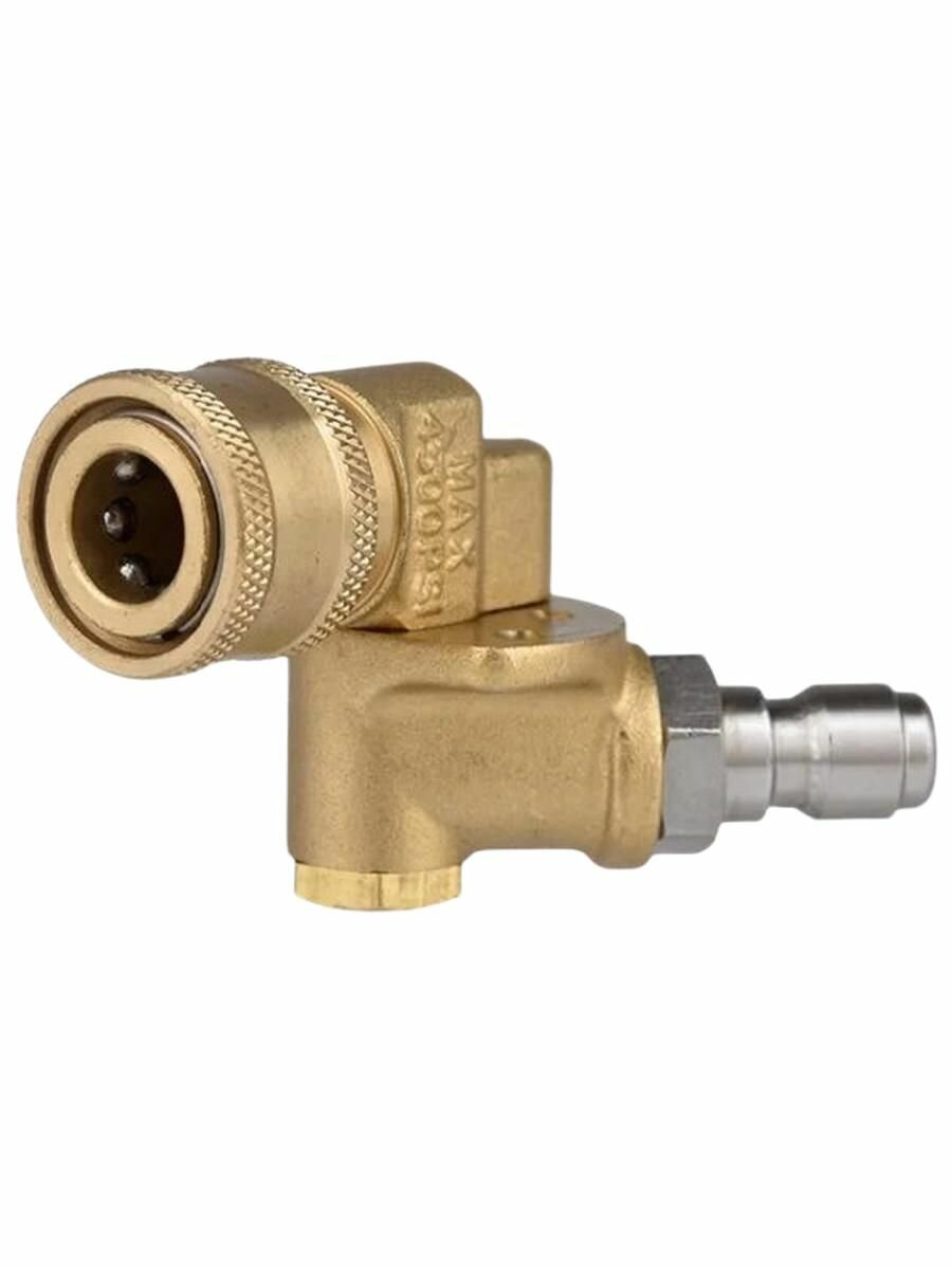 Поворотная муфта для мойки высокого давления 1/4 дюйма с быстроразъёмным соединением.