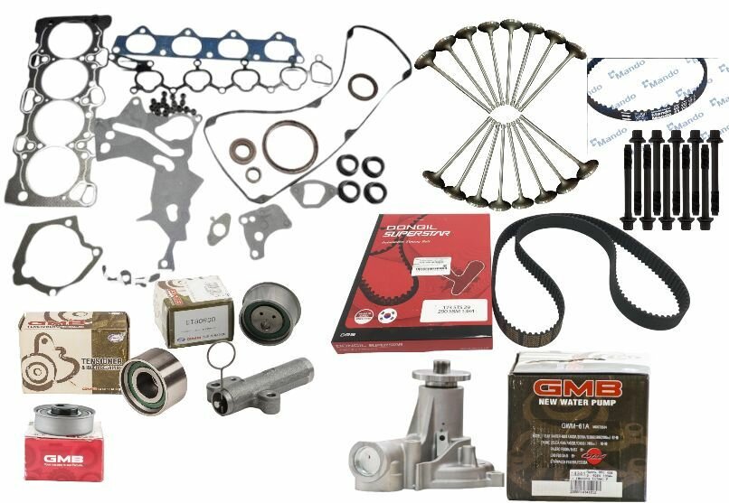 Комплект ГРМ GMB клапана, все прокладки, сальники, колпачки маслосъемные, болты ГБЦ, помпа GMB на Great Wall Hover H2 H3 H5 2.4 4G64/4G69