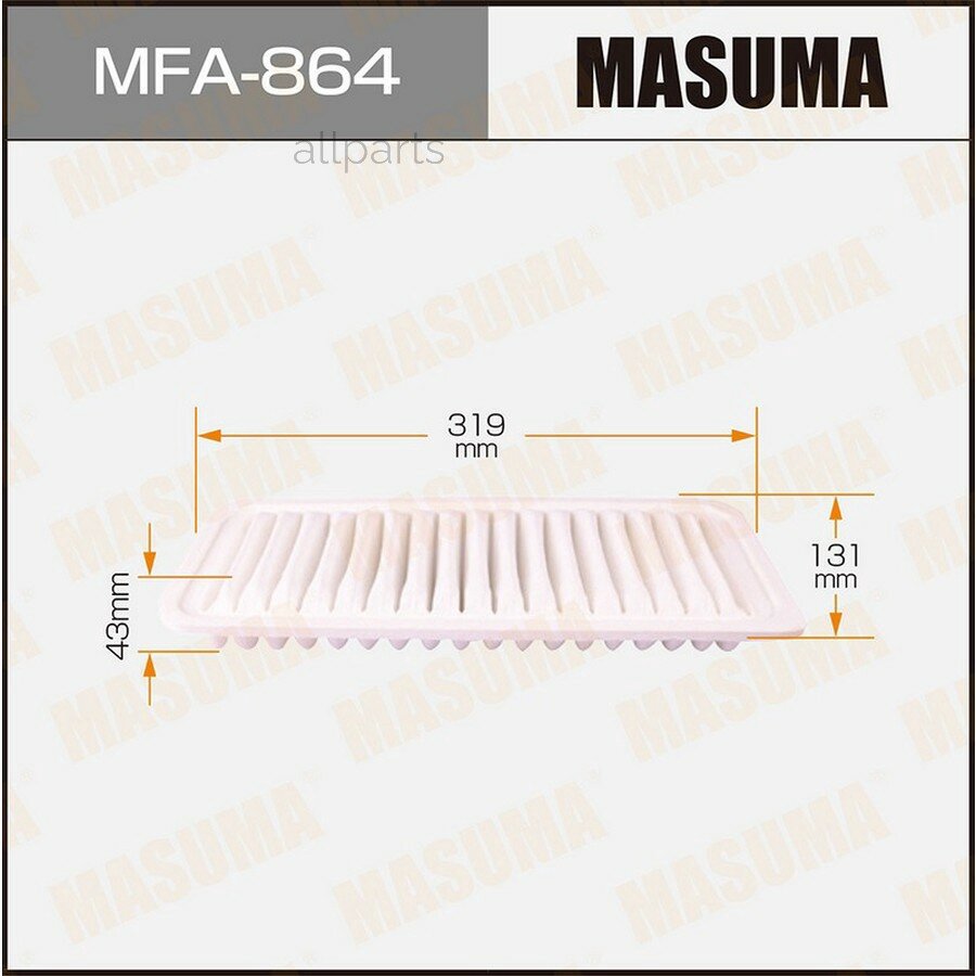 MASUMA MFA864 фильтр воздушный!\ Daihatsu YRV K3-VET M201G/M211G 00>, Hijet-Atrai EFDET/EFVE S230G/S2
