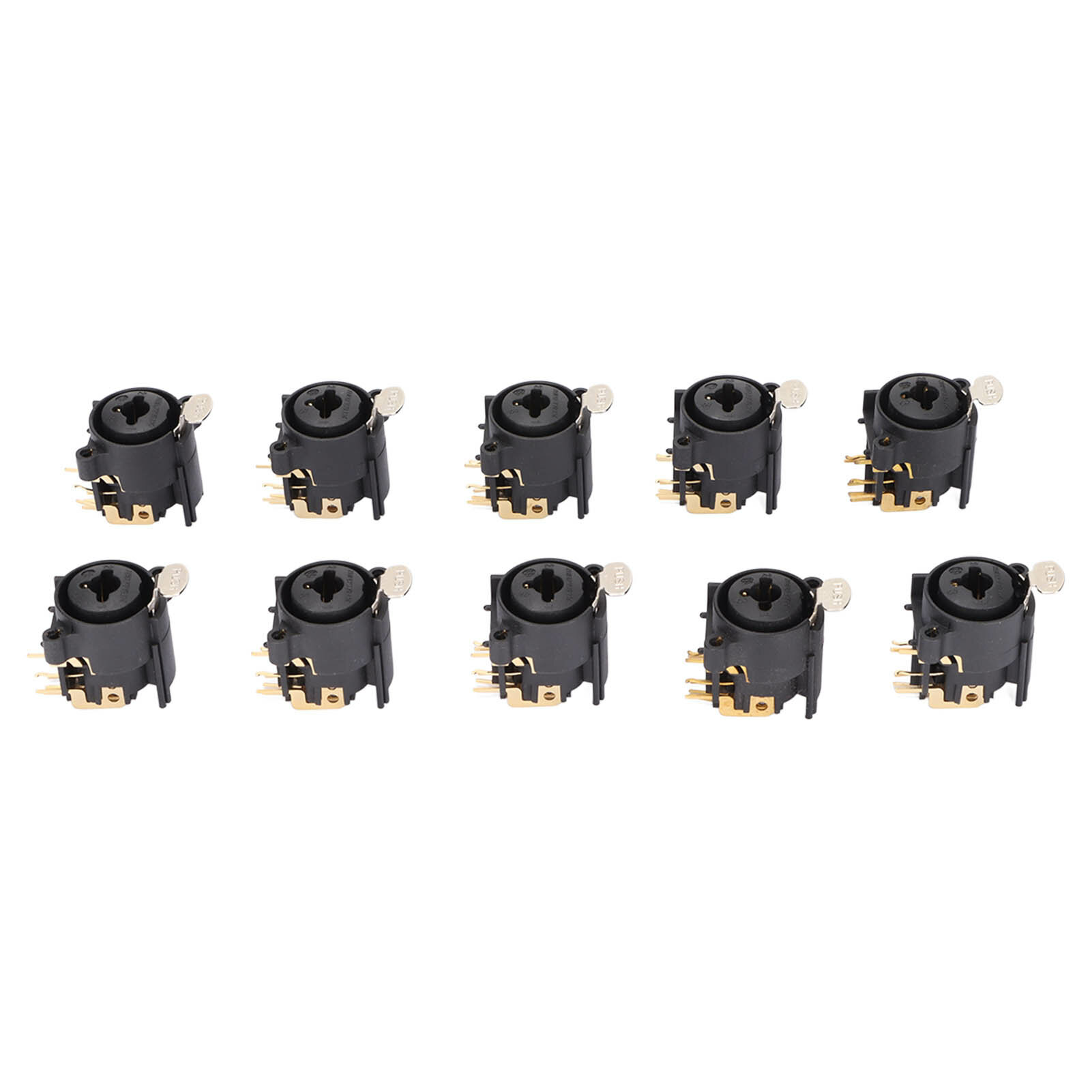 6.5mm Stereo Jack Socket Connector, 10 шт, ABS, стабильная работа, для медиа плеера