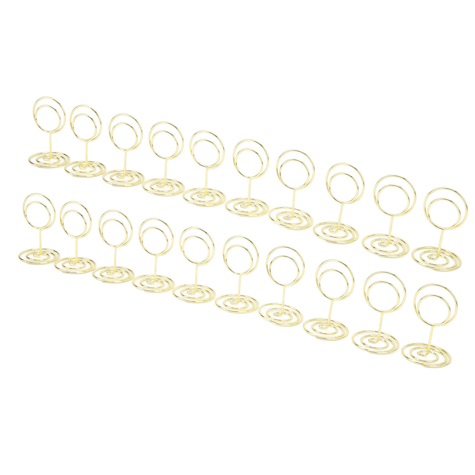 20 шт, подставки для номеров круглой формы, стабильные, гальванизированный металл, широко используемый держатель для карточек для свадебной вечеринки, офиса, золото