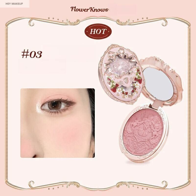 Румяна для лица Flower Knows Клубничное рококо тон 03 классический балет