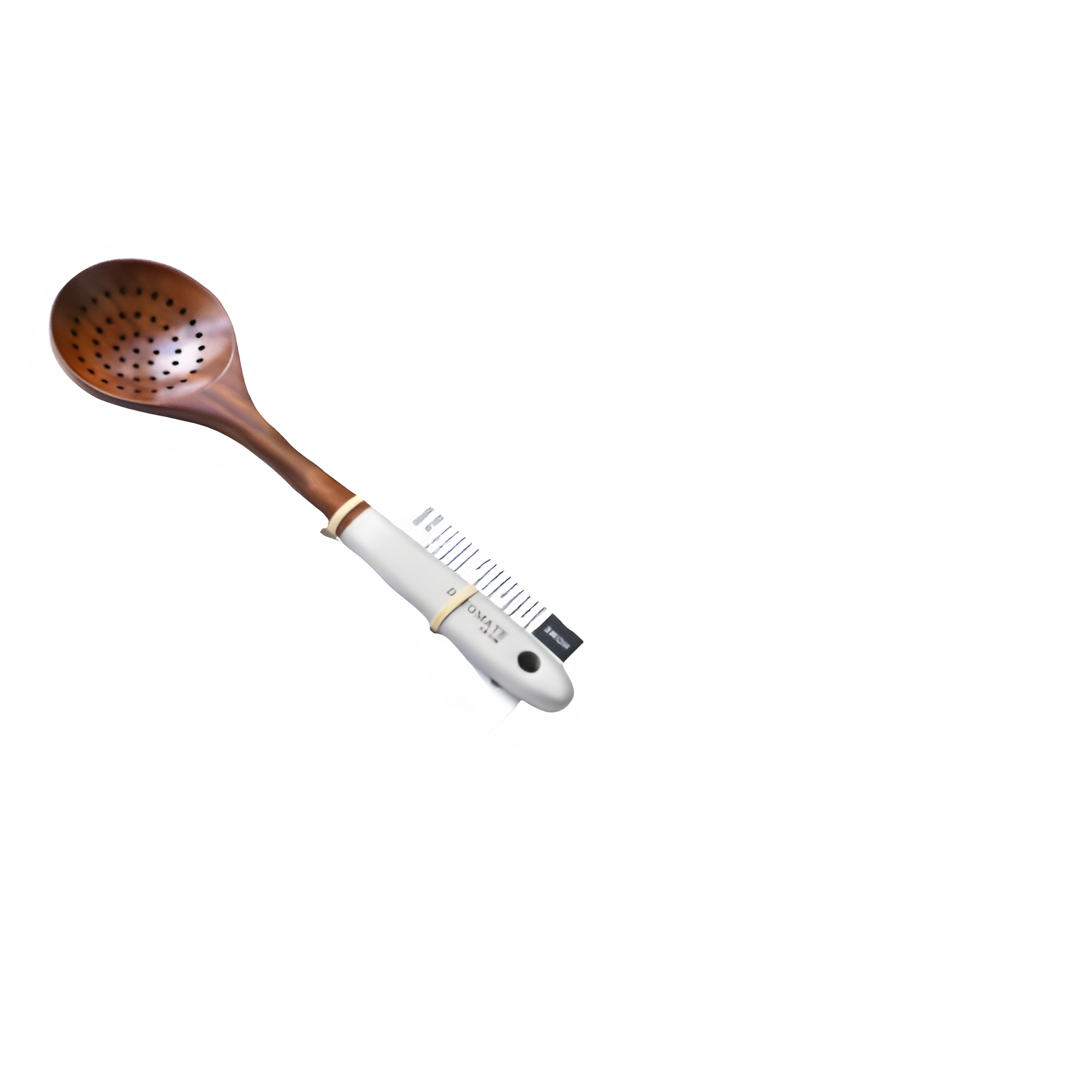 Ложка деревянная коричневая из тикового дерева с перламутровой ручкой, ложка для готовки, для антипригарного покрытия