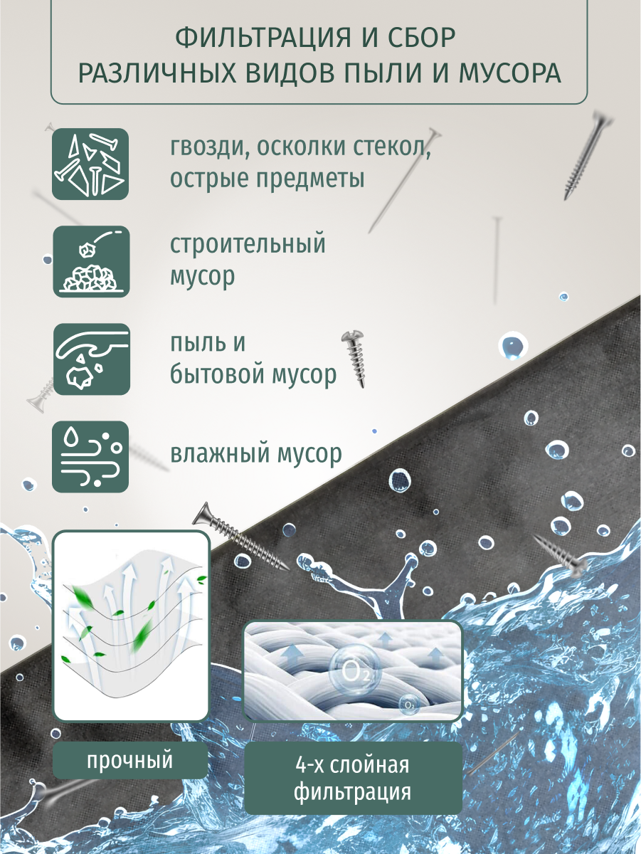 Мешок DB для пылесосов Cleancraft, Comac, Delvir, Gorenje, KENTER, SPRINTUS, TASKI, Tornado, WINNER — фото 1