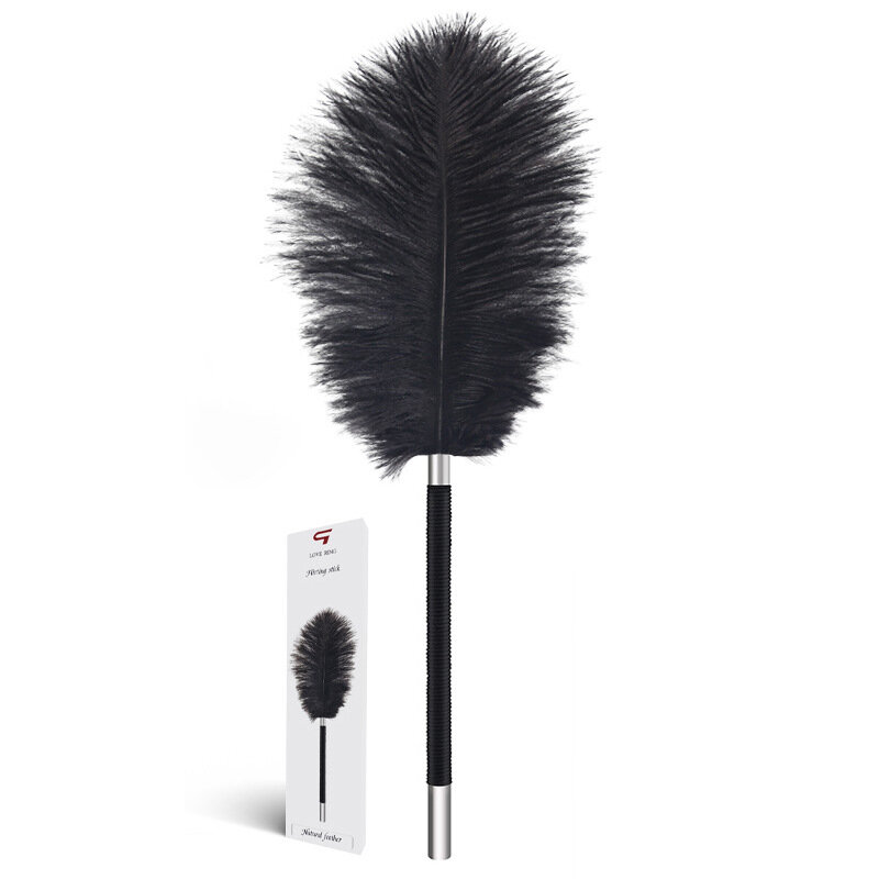 Палка для дразнения перьев, страусиное перо, флиртующая перьевая щетка, SM принадлежности, игрушки для прелюдий, секс-игрушки