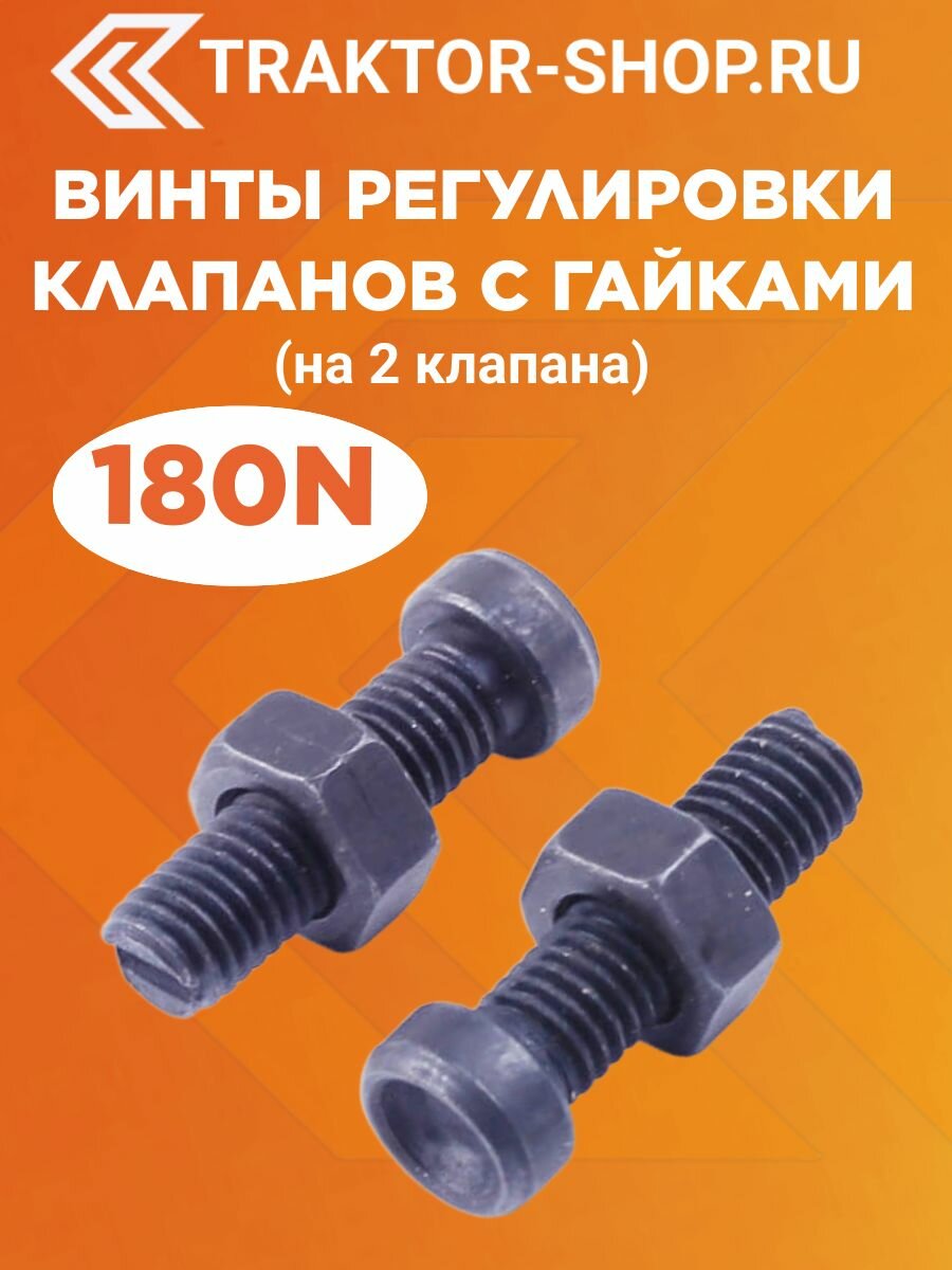 Винты регулировки клапанов с гайками (комплект 2 шт.) - 180N