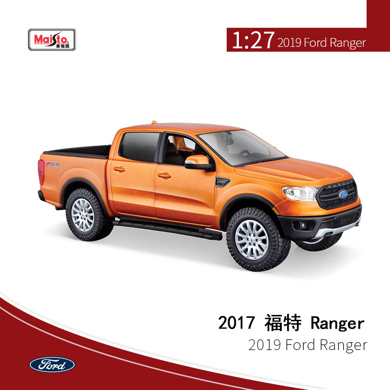 Модель автомобиля Meichi Ford Ranger, 1:24, легкосплавный, оранжевый