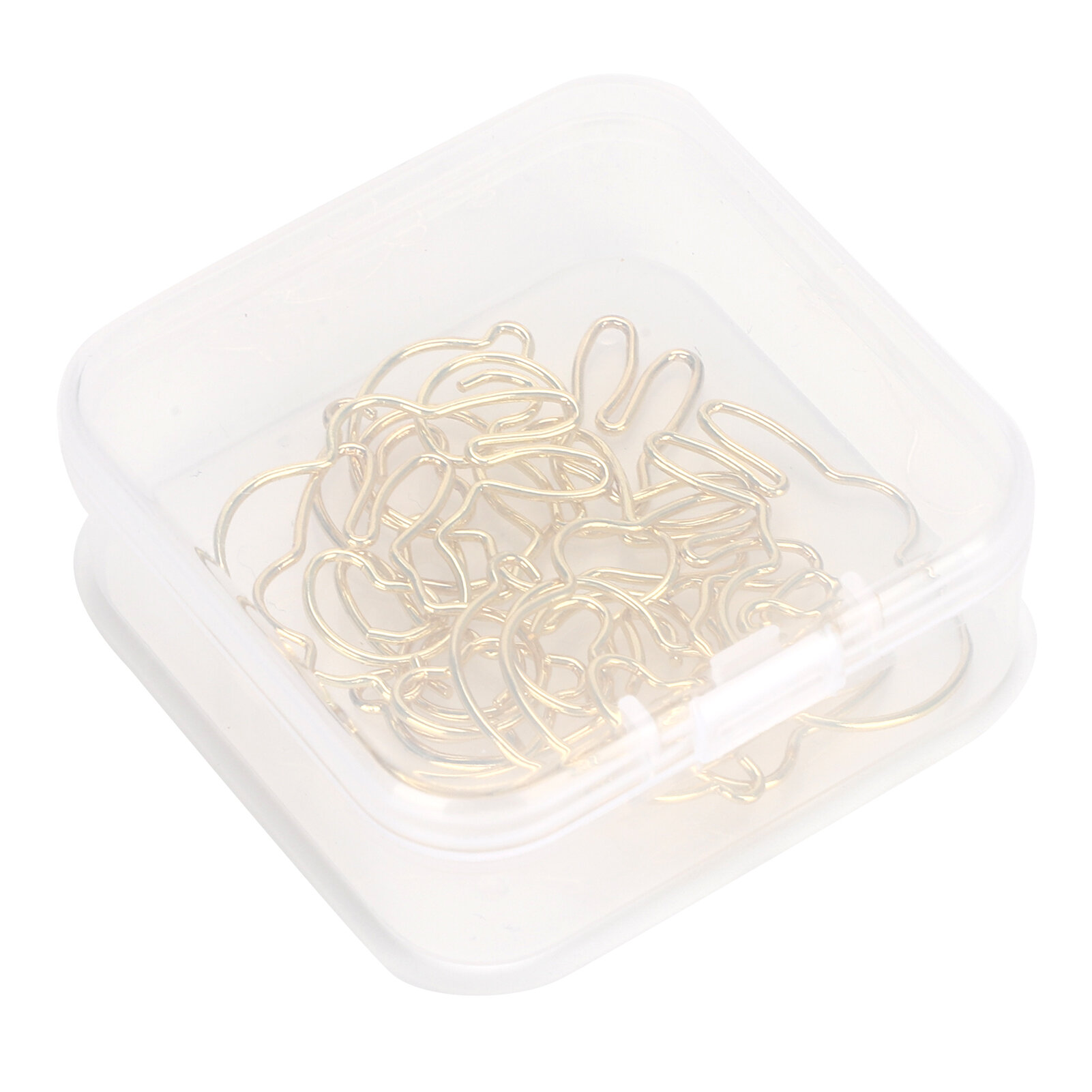 20Pcs Rabbit Shape Paper Clip Gold Animal SpecialShaped Office Document Cute Pins