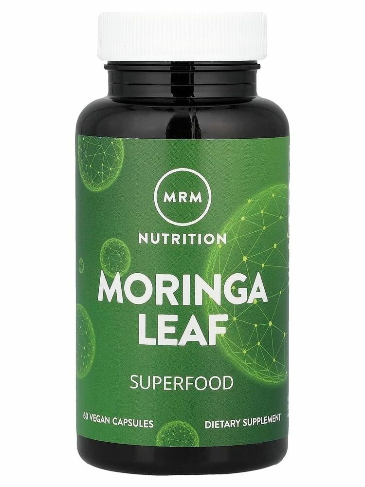 Листья моринги, 60 веганских капсул (600 мг в 1 капсуле), MRM Nutrition