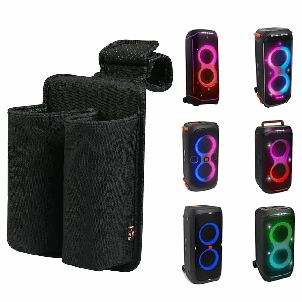 Аксессуар для микрофона для живого вокала Чехол для микрофона，серия JBL Partybox, усиленный нейлон 900D, молния YKK, быстрый монтаж, черный