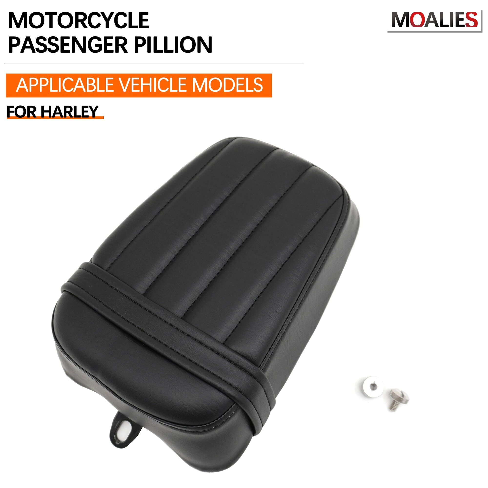 Для Harley Softail Slim FXST FXS FLSL FLS 2012-2017 мотоцикла заднее сиденье пассажирское сиденье подушка заднее седло черная искусственная кожа