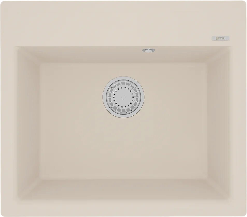 Мойка кухонная Lemark Hanka 570 9910018 прямоугольная, 57x50, мойка для кухни, бежевая, матовая