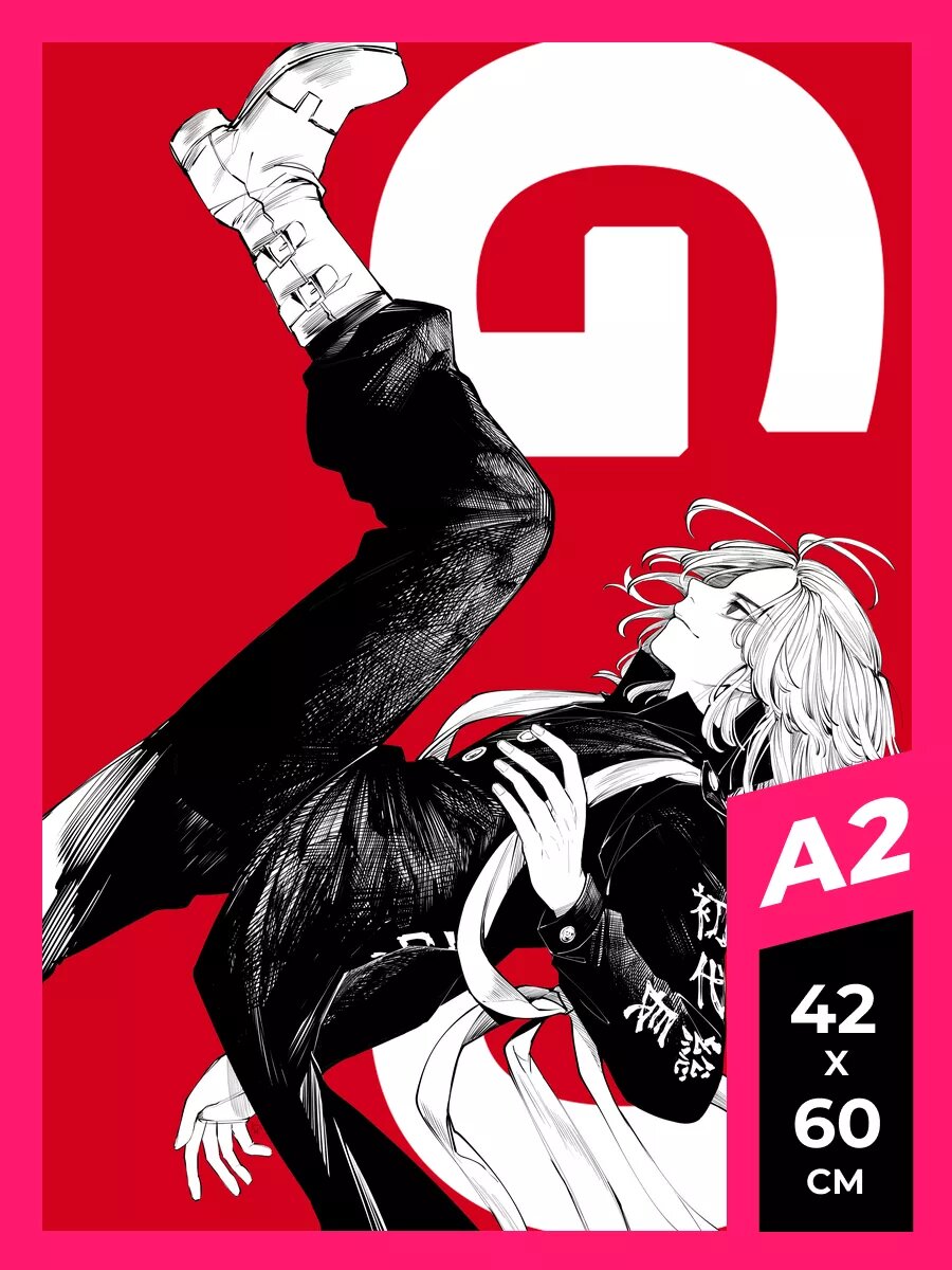 Постер Токийские мстители плакат А1, А2, А3, 50х70 46, матовая фотобумага премиум качества