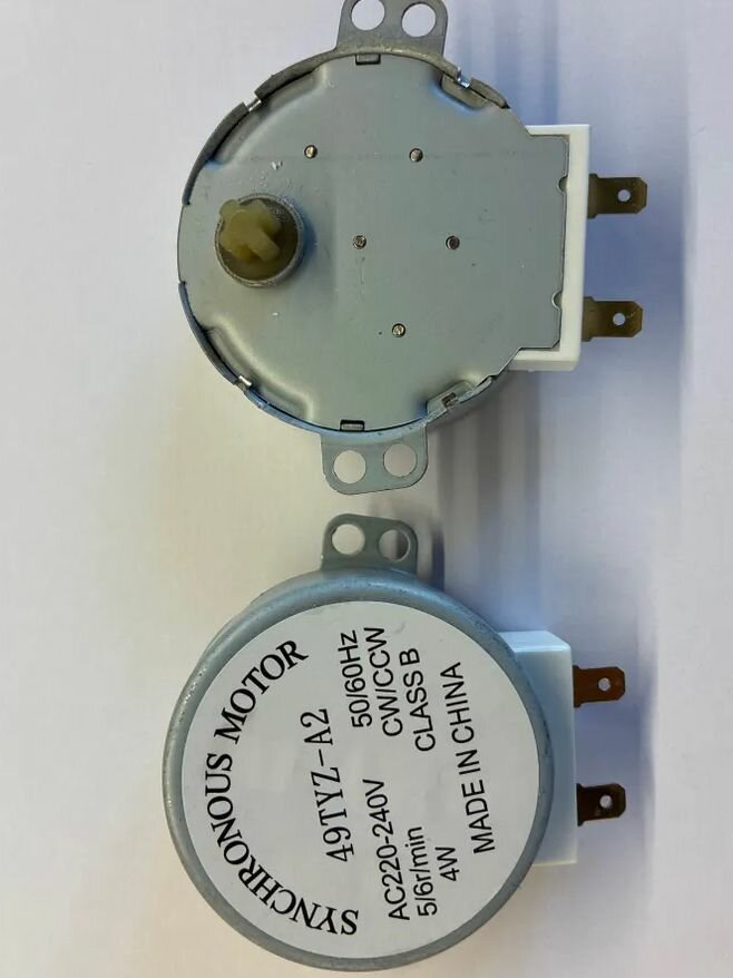 Двигатель 49TYZ-A2 для микроволновой печи 4W 5/6 r.p.m, 220V высота вала 7мм