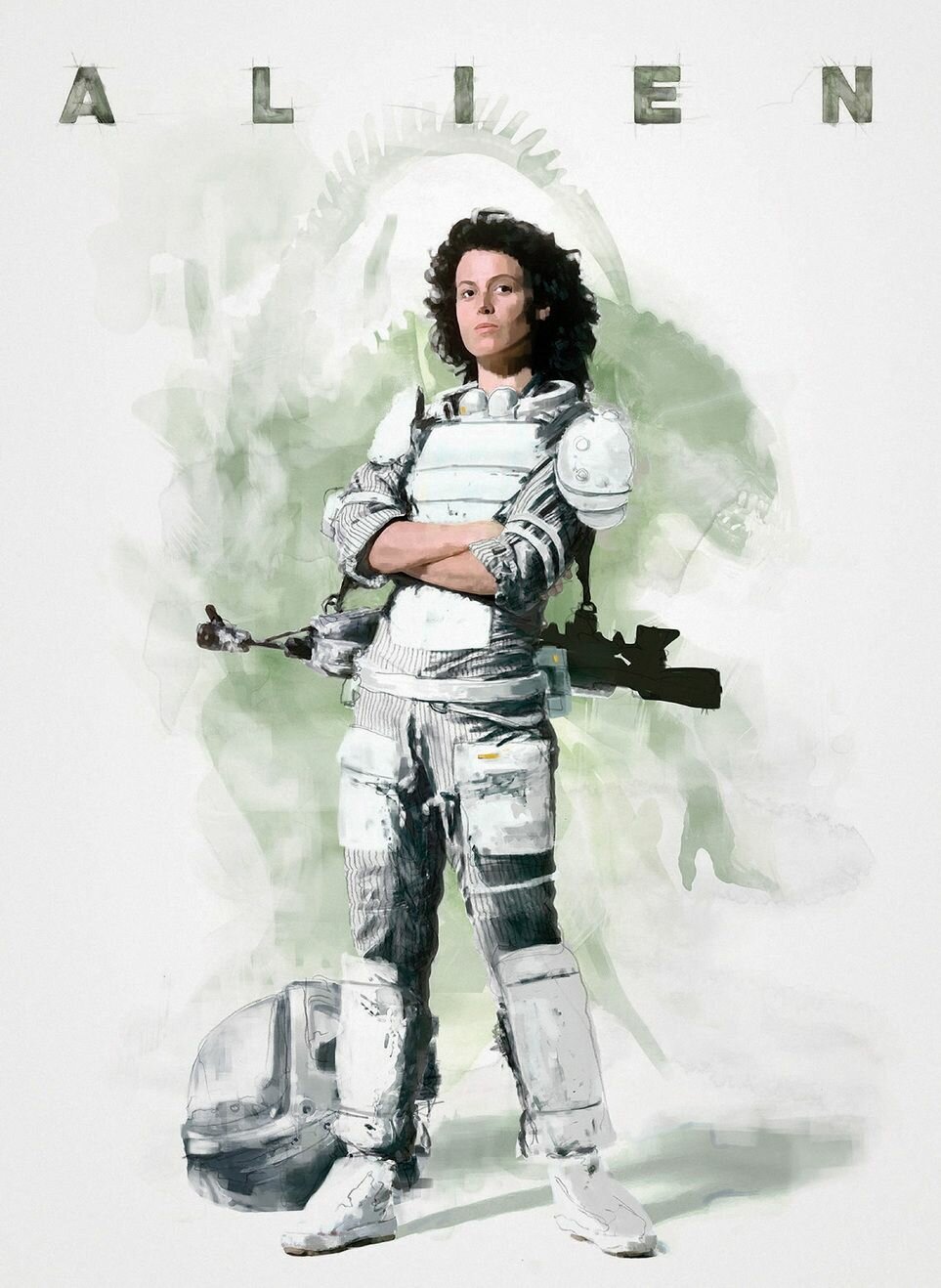 Плакат, постер фильм Чужой Alien Рипли на бумаге, размер 21х30см