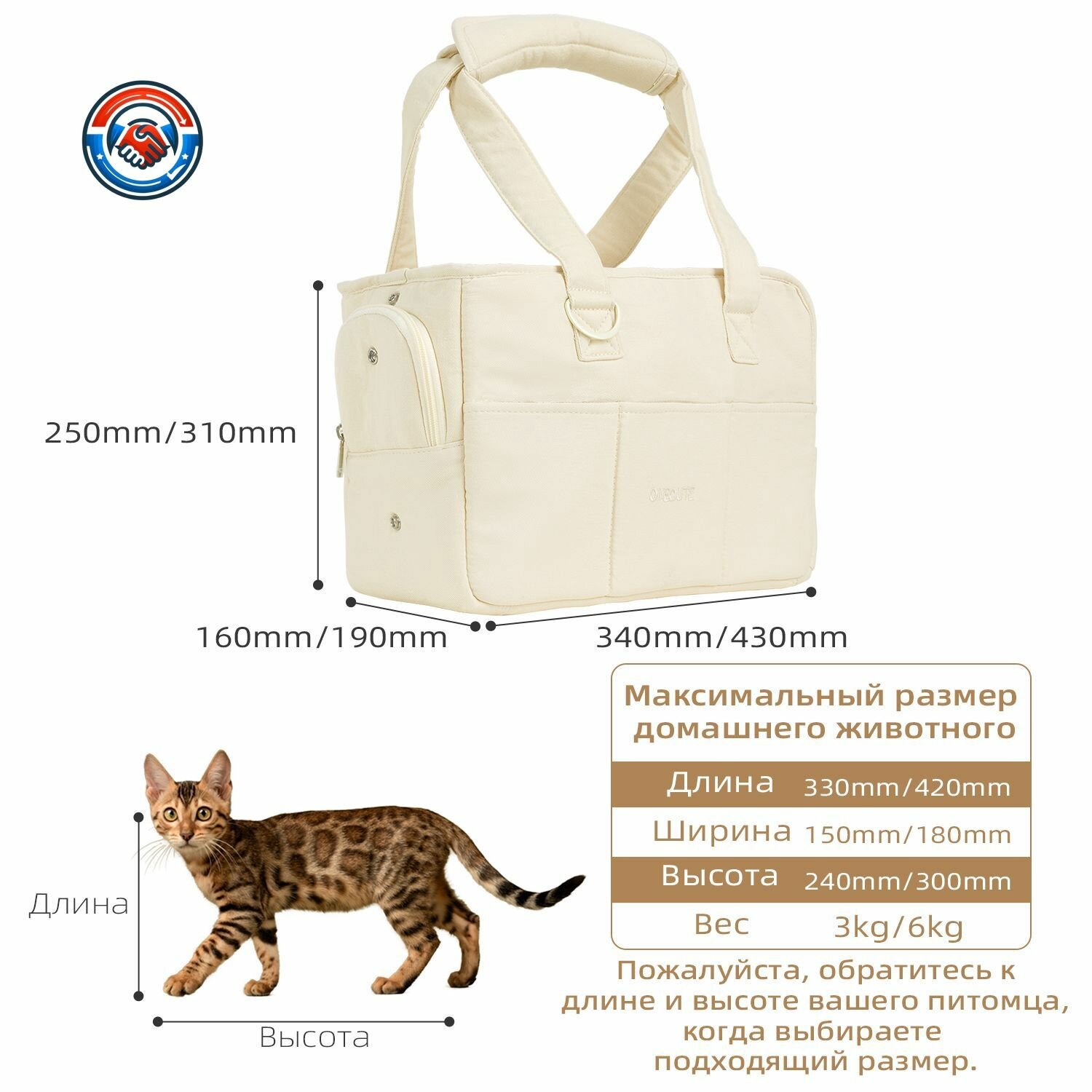 Складная переноска для собак и кошек с мягкой подушкой и вентиляцией, лёгкая хлопковая сумка-кейс для поездок и ветклиники, удобные ремни и защитный мат