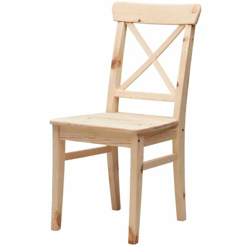 Стул IKEA ИНГОЛЬТ-2 (Ингольф), бесцветный лак, сосна