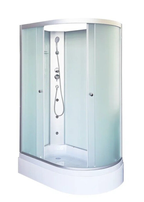 Душевая кабина DTO LM720LN с гидромассажем (120х80х200), средний поддон (27 см), профиль хром, стекло матовое (4 мм), 4 места