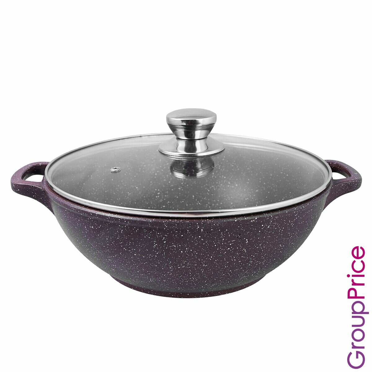 Казан литой 28см 4,0л стеклянная крышка Доломит Традиция