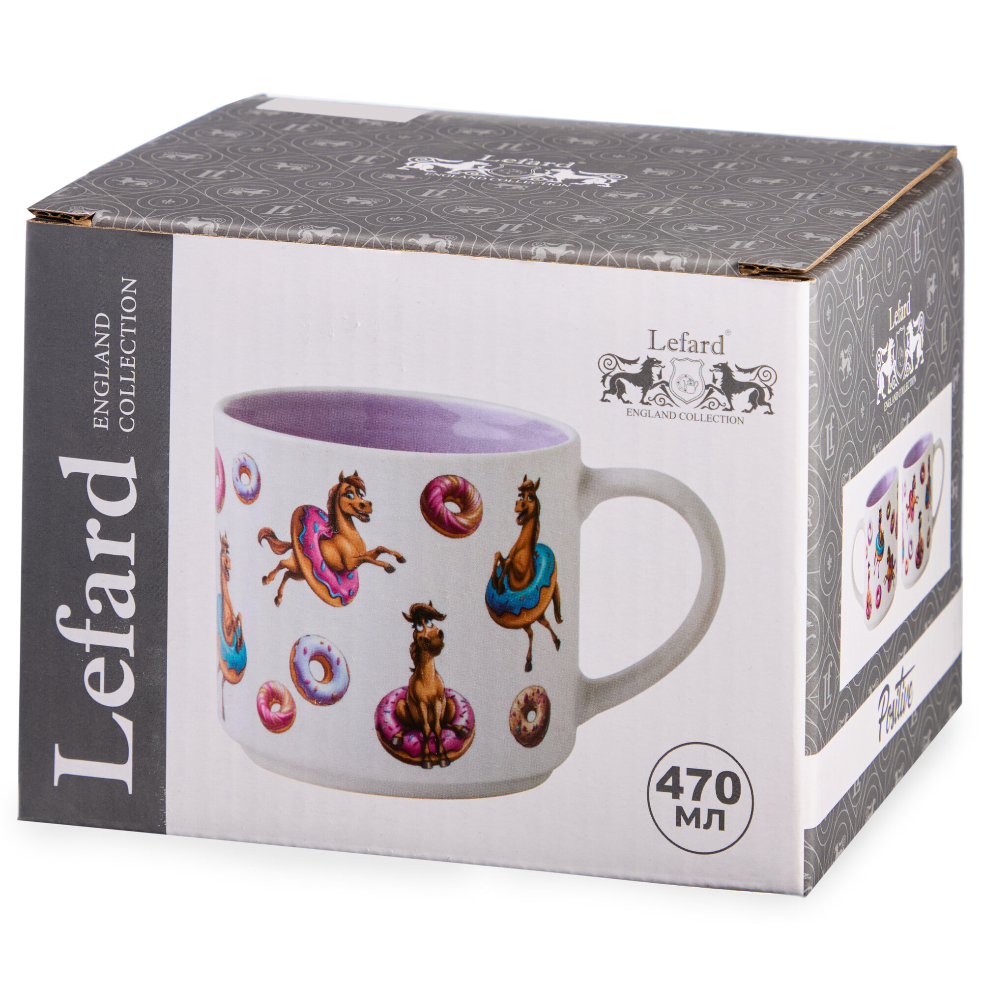 Кружка POSTCARD PONYCAKE LEFARD 470мл, фарфор