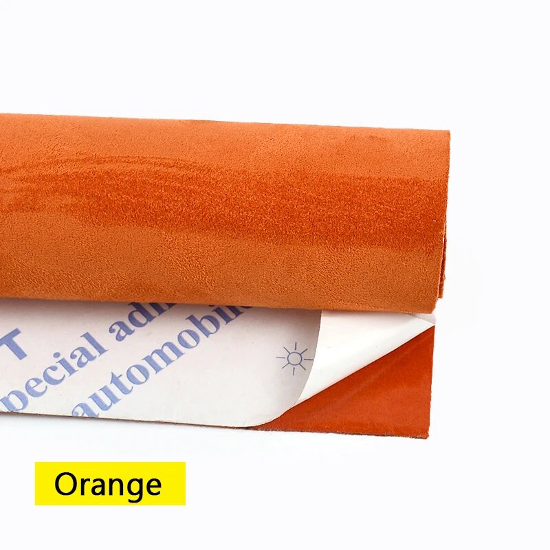 Самоклеящаяся замшевая ткань Meetee для авто 20x30cm, Orange