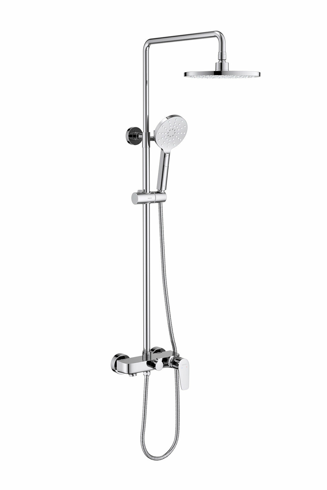 Душевая стойка со смесителем Aquatek Бетта AQ2140CR хром, с лейкой и верхним душем