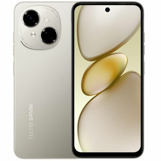 6,67" Смартфон Tecno Spark Go 1 4 Гб/128 Гб (GO 1) 2024, золотой