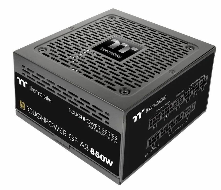 Блок питания Thermaltake Toughpower GF A3 Gen.5 (PS-TPD-0850FNFAGE-H) черный - 850 Вт, 80+ Gold, ATX 24-пин, 4 pin + 4 pin x2 CPU, 8 SATA, 16 pin PCI-E