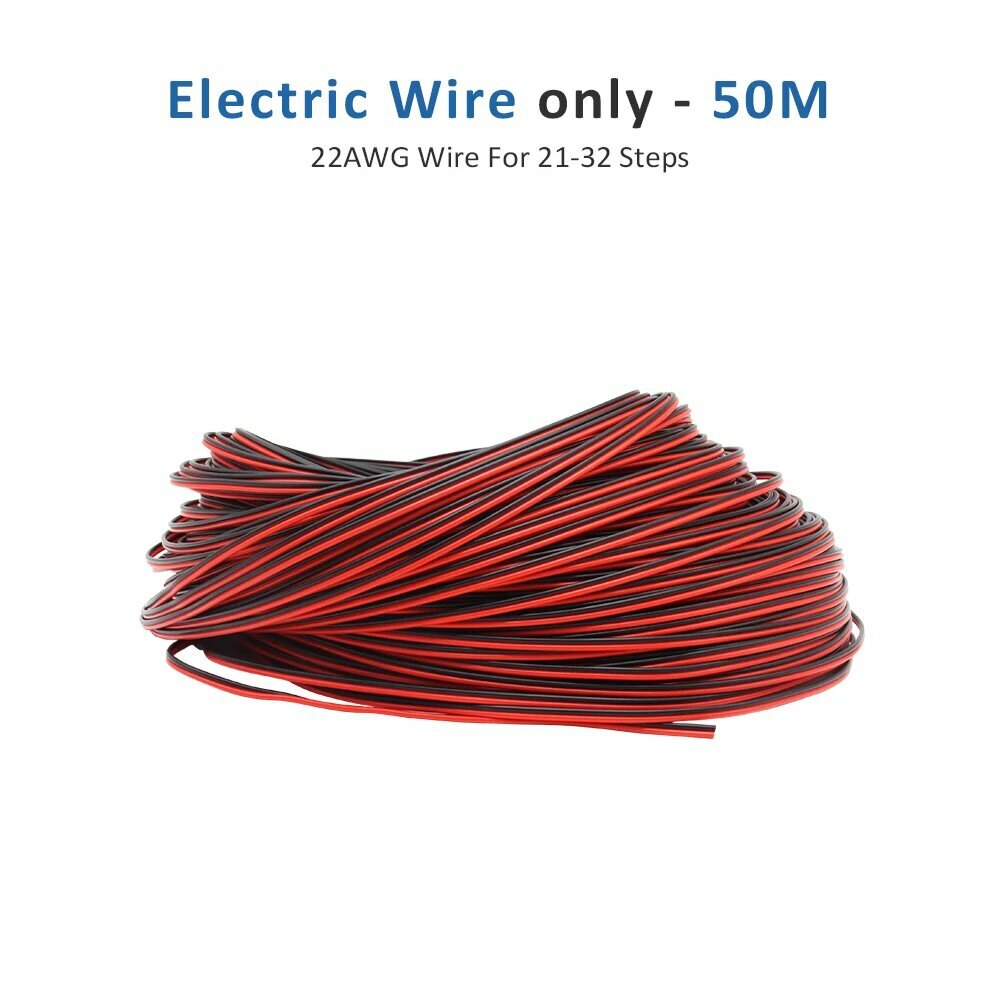Красный провод 22AWG, 50M для RGB лестниц