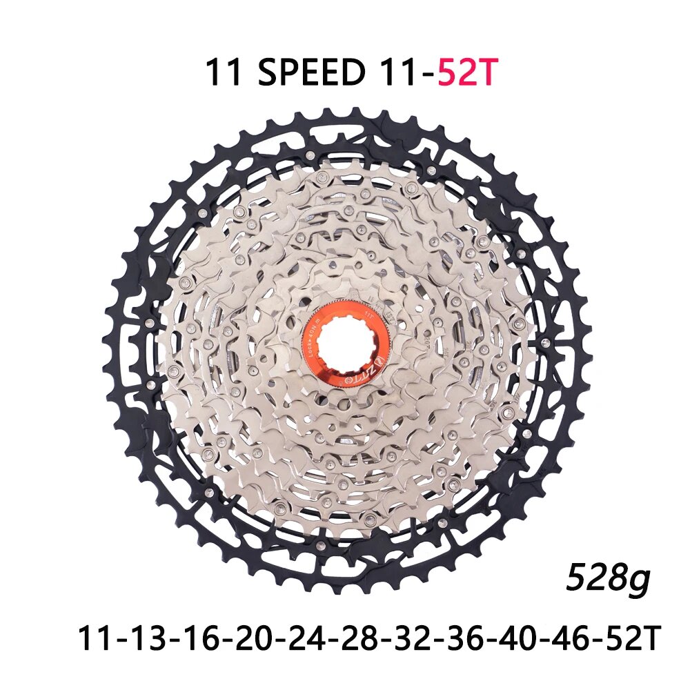 ZTTO 9S 10 11 12 13-скоростная кассета для шоссейного велосипеда из стали 11 s 52T BK Silver-M