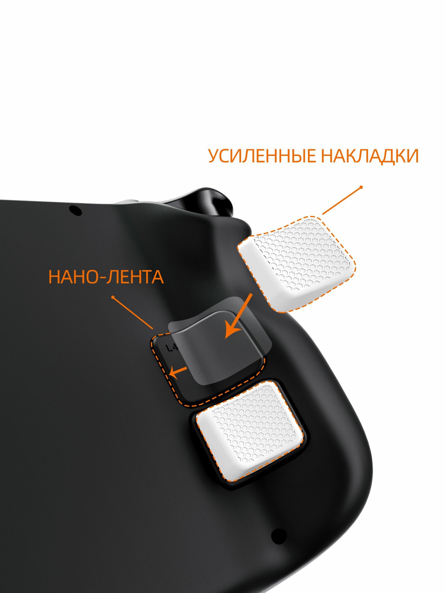 Накладки на задние кнопки для Steam Deck LCD/OLED, набор PlayVital для улучшения хвата