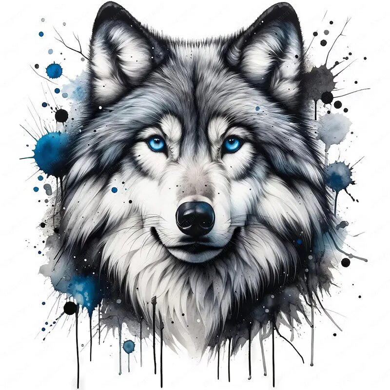 Наклейки для туалета Majestic Arctic Wolf