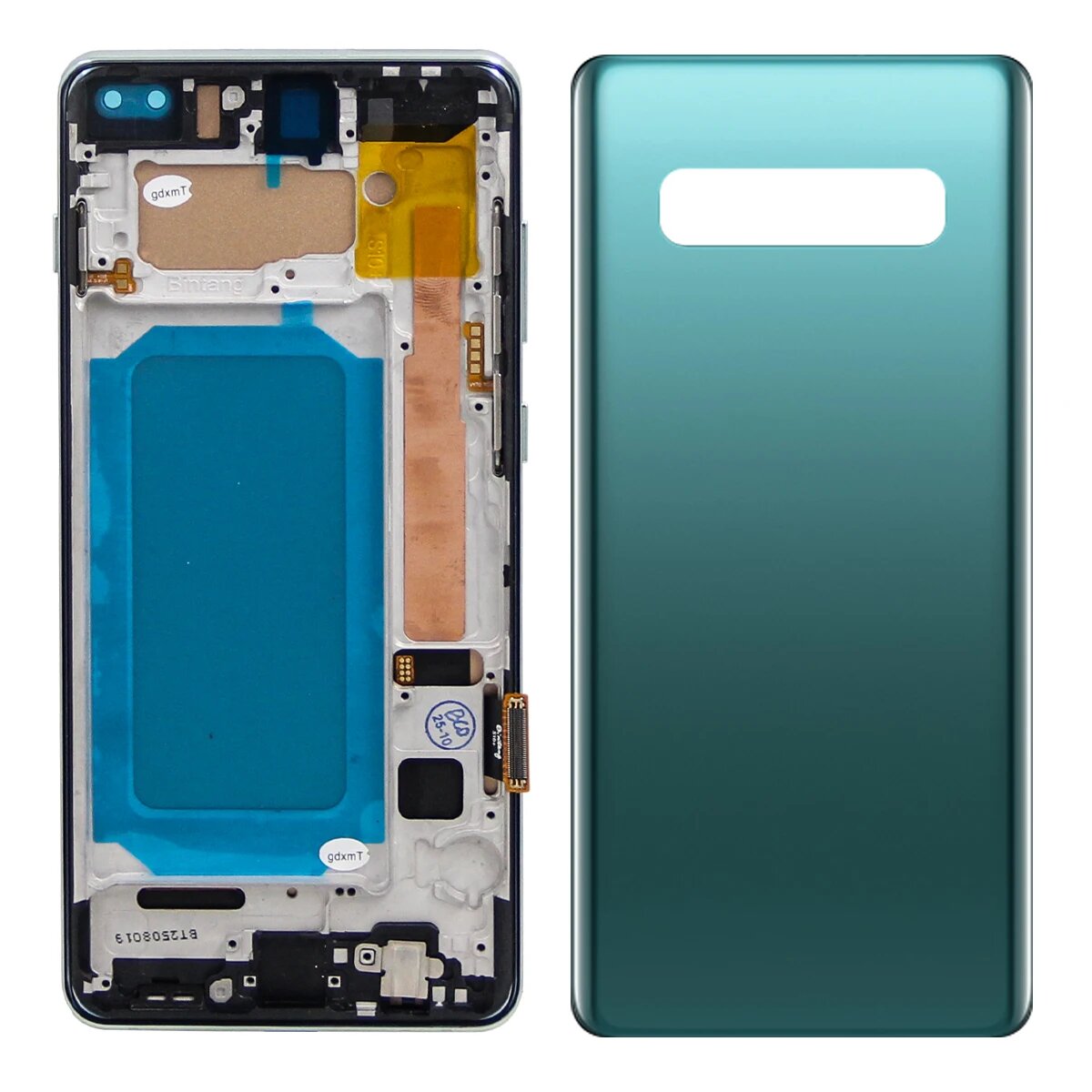 Новый протестированный ЖК-дисплей S10 + с рамкой для SAMSUNG S10 Plus ЖК-дисплей G975F/DS G9750 дисплей сенсорный экран дигитайзер в сборе детали TFT Green FrameCover