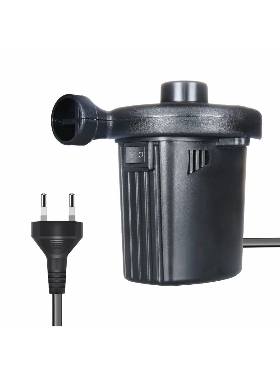 Электрический насос для матрасов, от сети 220 B, черный