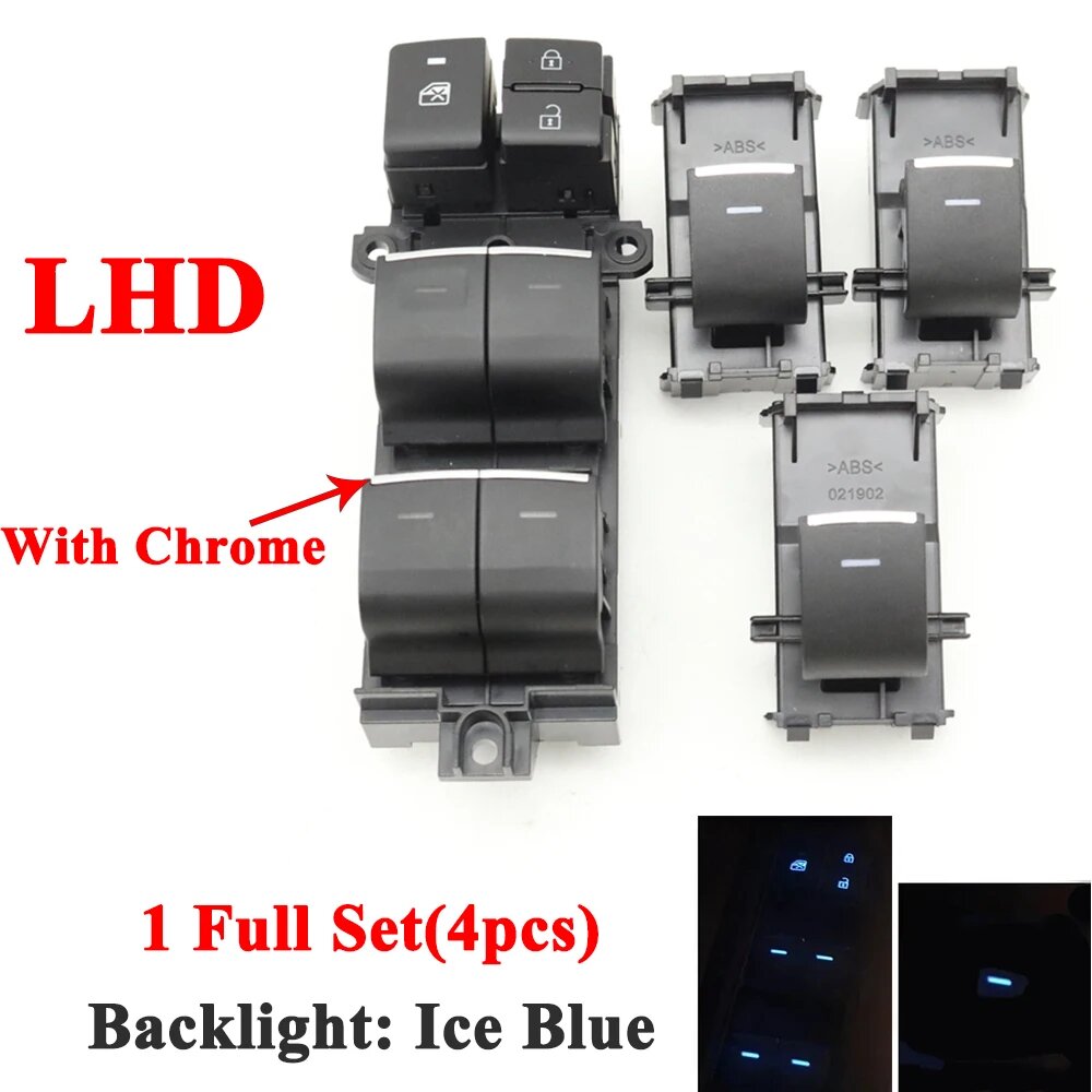 Кнопки стеклоподъемника Toyota LHD, Ice Blue, 1set