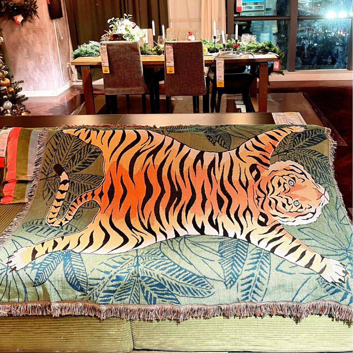 House of Wishes Плед Декоративное одеяло для рисования маслом в стиле ретро , Лавсан, Хлопок, 160 см х 130 см