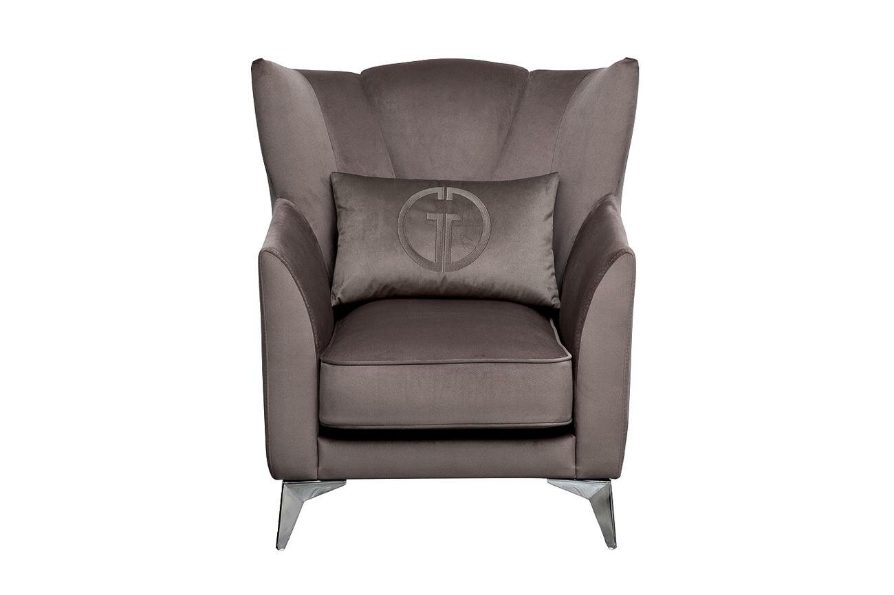 Мебель Garda Decor Кресло Siena велюр коричнвый Colt1012-ROSKOR 17 83*82*93см арт. SIENA-К-Colt1012