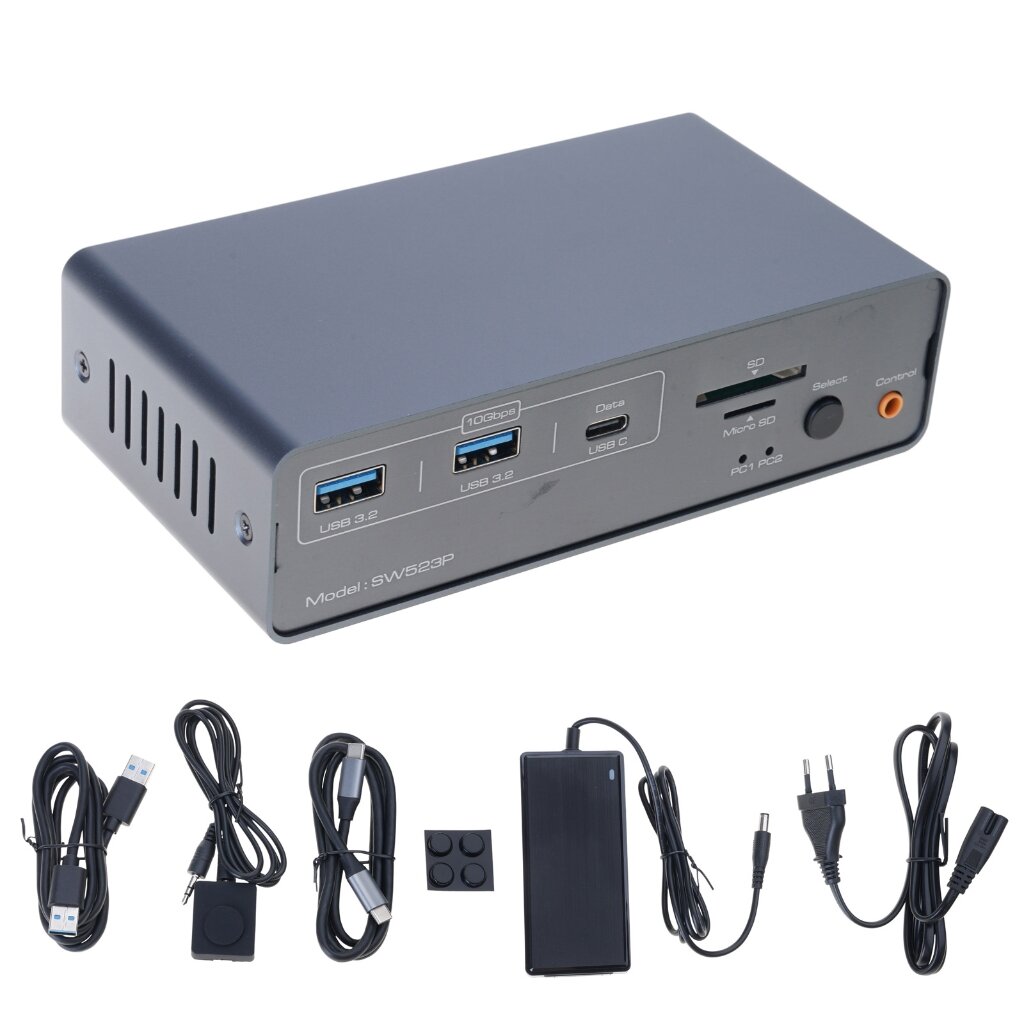 Двойной монитор KVM Dock USB C + Два DP1.4 DP4K120hz Для ноутбуков и настольных компьютеров С разрешением 4K120Hz И портом 13 в 1