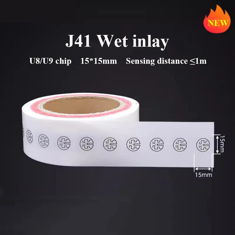 RFID метки J41 Wet inlay, U8/U9 chip, 15x15mm, Sensing distance ≤1m