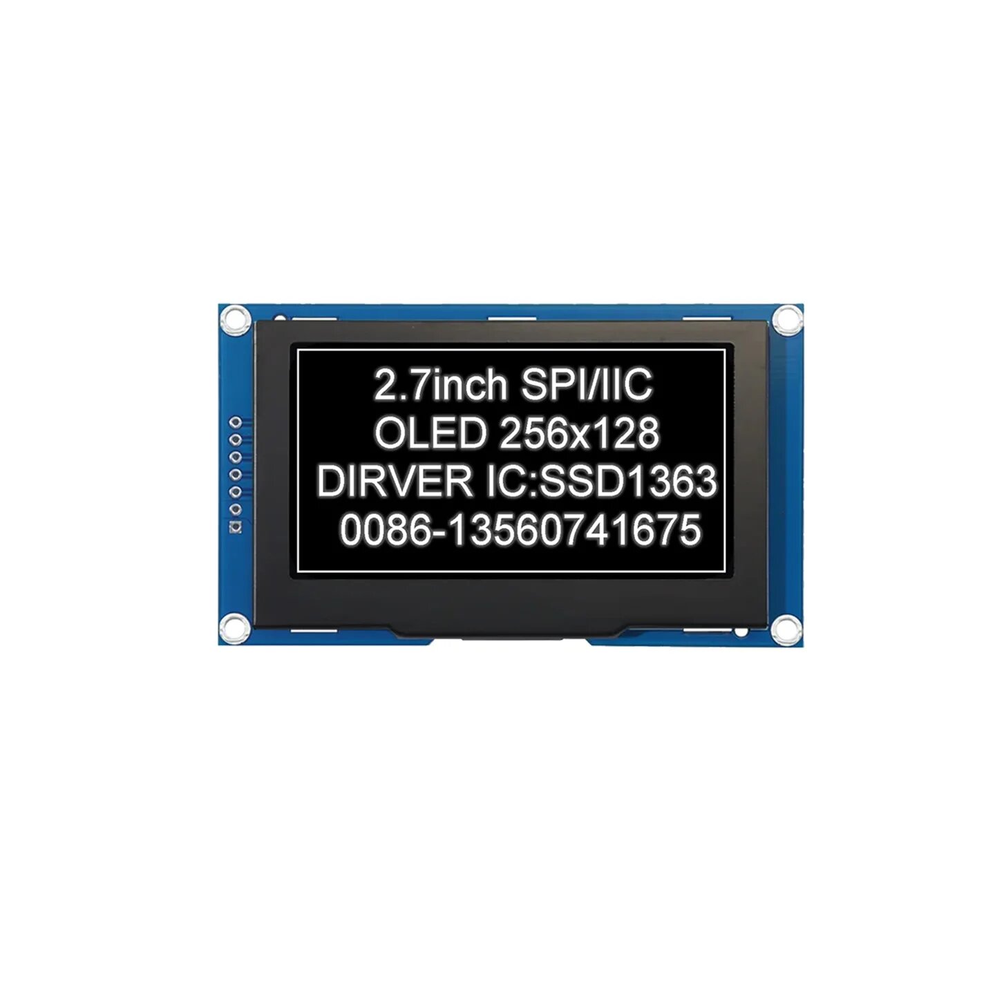 2.7" OLED 256x128 SPI/IIC, Цвет: 7pin SPI white