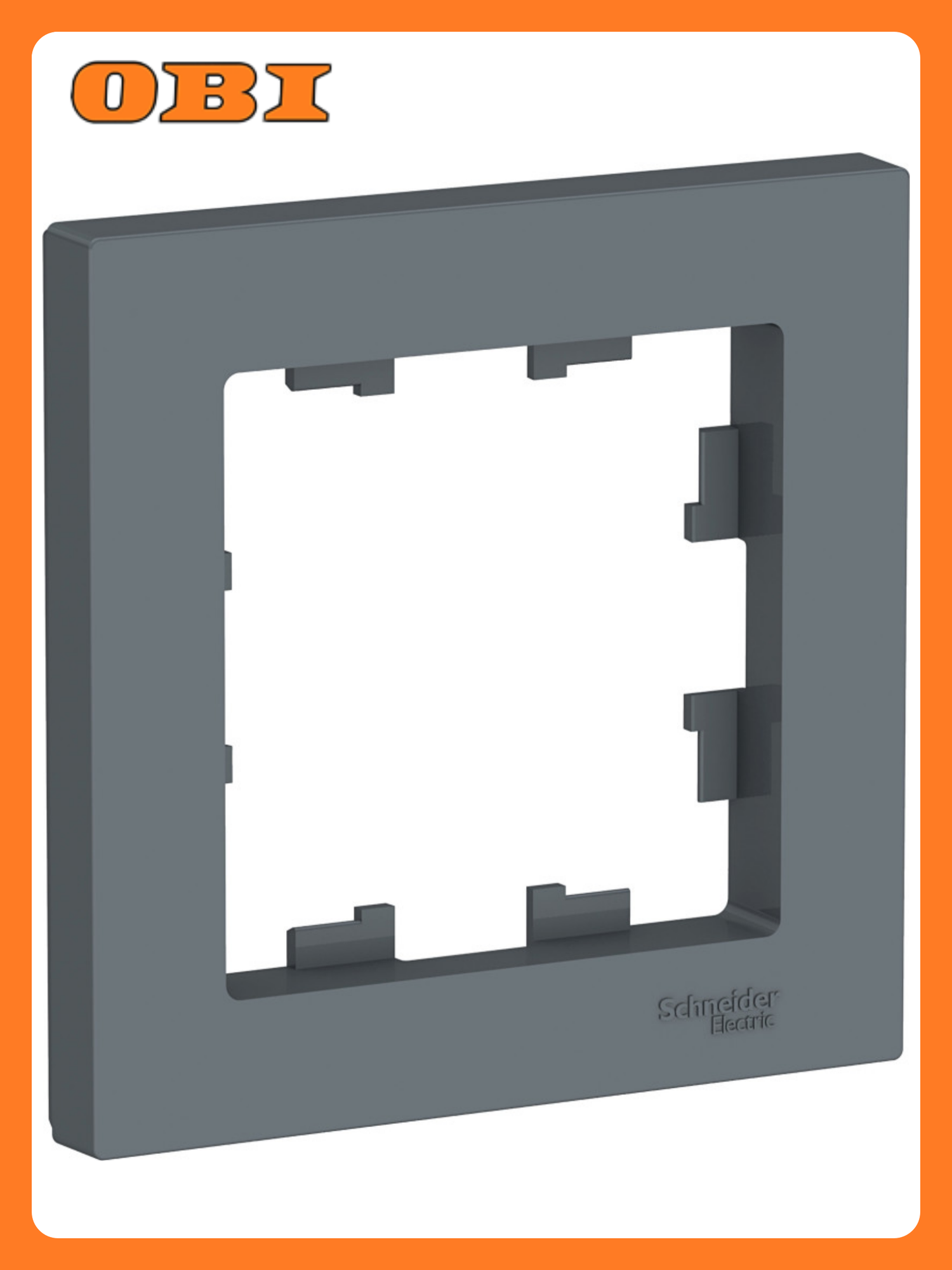 Рамка Systeme Electric AtlasDesign SE ATN000701, серая, пластик, IP20, 1 пост