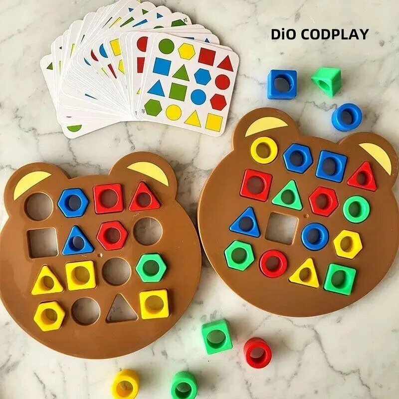 Развивающая игра подбор геометрических фигур / Сортер / Игры Монтессори